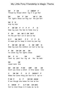 A Thousand Years Piano letter notes by Christina Perri