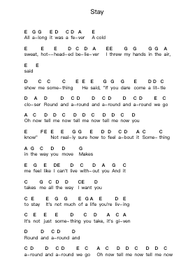 Stay Piano letter noten door Rihanna