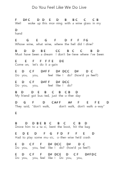 Do You Feel Like We Do Live Piano letter notes by Peter Frampton