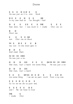 Drone notes de lettre de piano par Chastity Belt