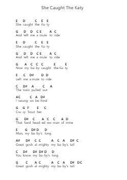 She Caught The Katy notes de lettre de piano par The Blues Brothers