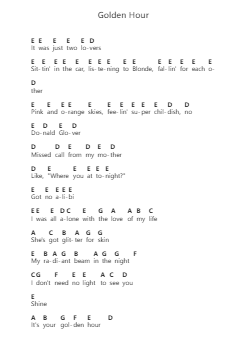 Golden Hour Piano Letters