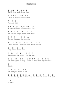 Rockabye Piano letter notes by Clean Bandit