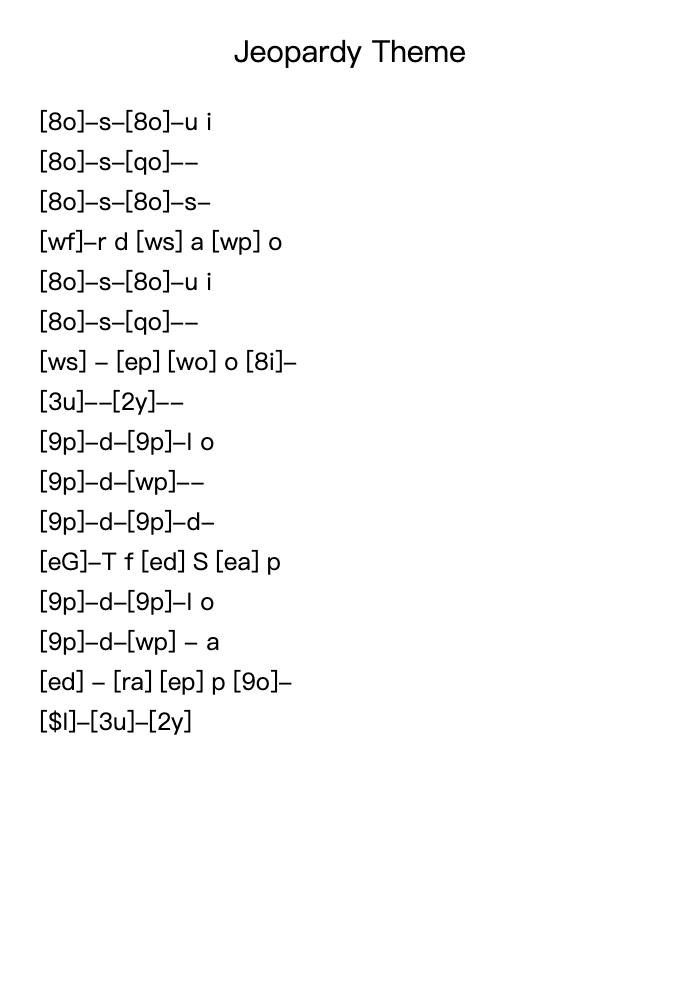 Jeopardy Theme Roblox Piano Sheet by Merv Griffin