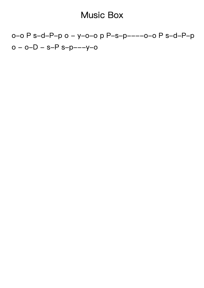 Music Box Roblox Piano Sheet by Jester the Grand