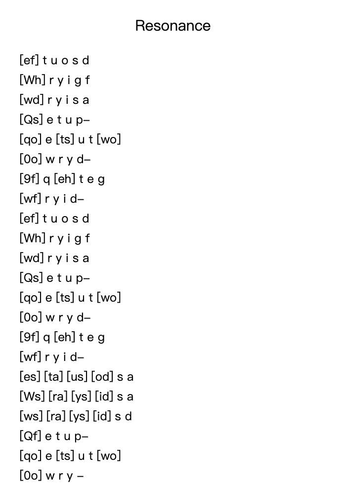 Resonance Roblox Piano Sheet by 小瀬村晶/Akira Kosemura