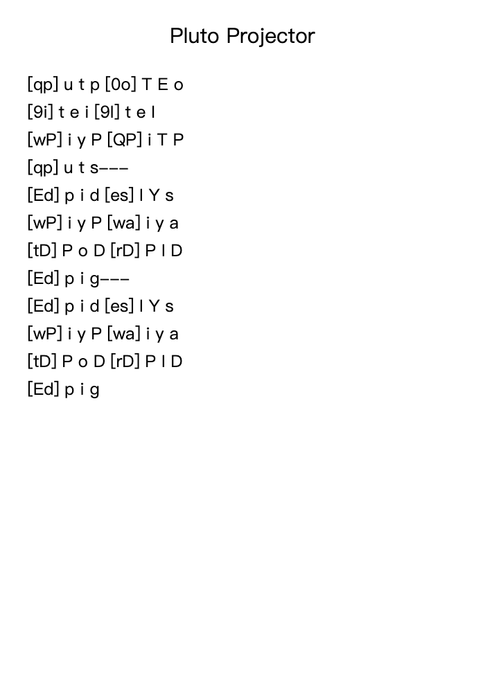 Pluto Projector Roblox Piano Sheet by Worddean Judnor