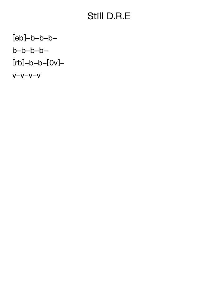 Still D.R.E Roblox Piano Sheet by Dr. Dre