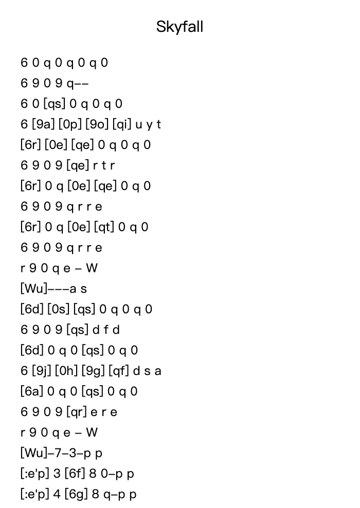 Skyfall Roblox piano keyboard sheets by Adele-Arr.Milllas|SheetMusicGo