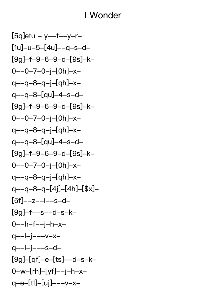 I Wonder Roblox Piano Sheet by Kanye West