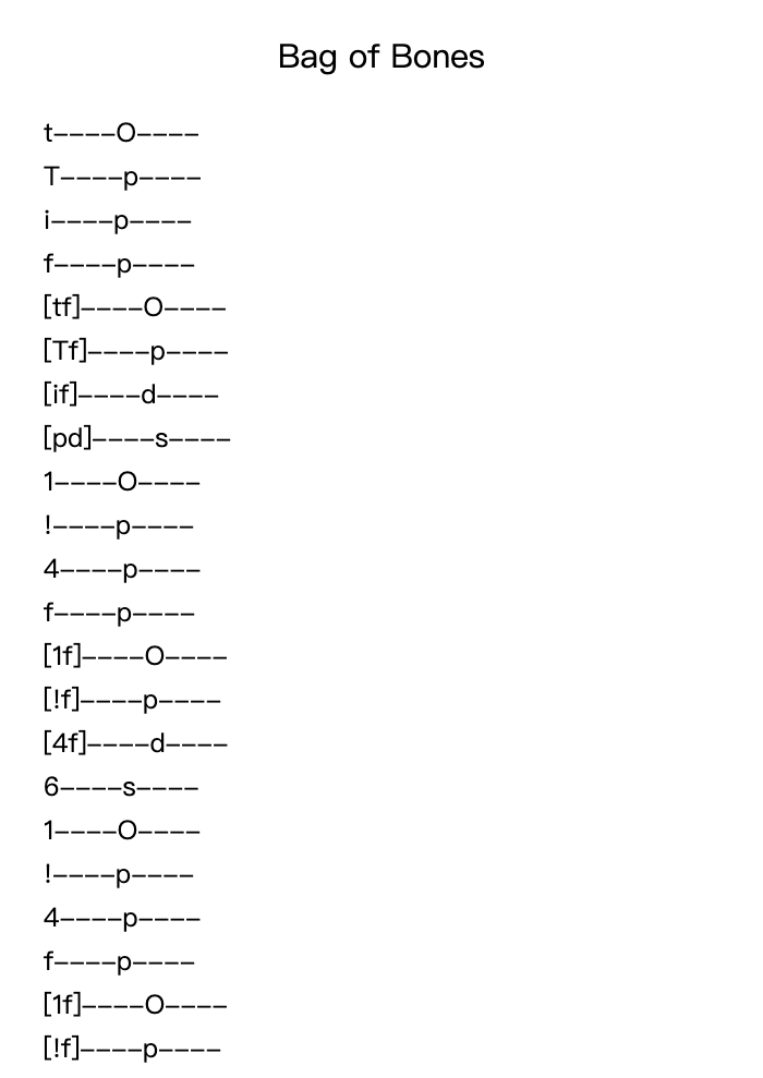 Bag of Bones Roblox Piano Sheet by Mitski