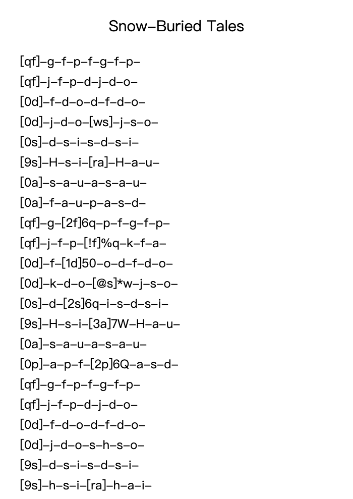 Snow-Buried Tales Roblox Piano Sheet by Yu-Peng Chen/HOYO-MiX/Zach Huang