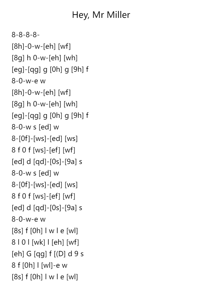 Hey, Mr Miller Roblox Piano Sheet by Jessica Ji