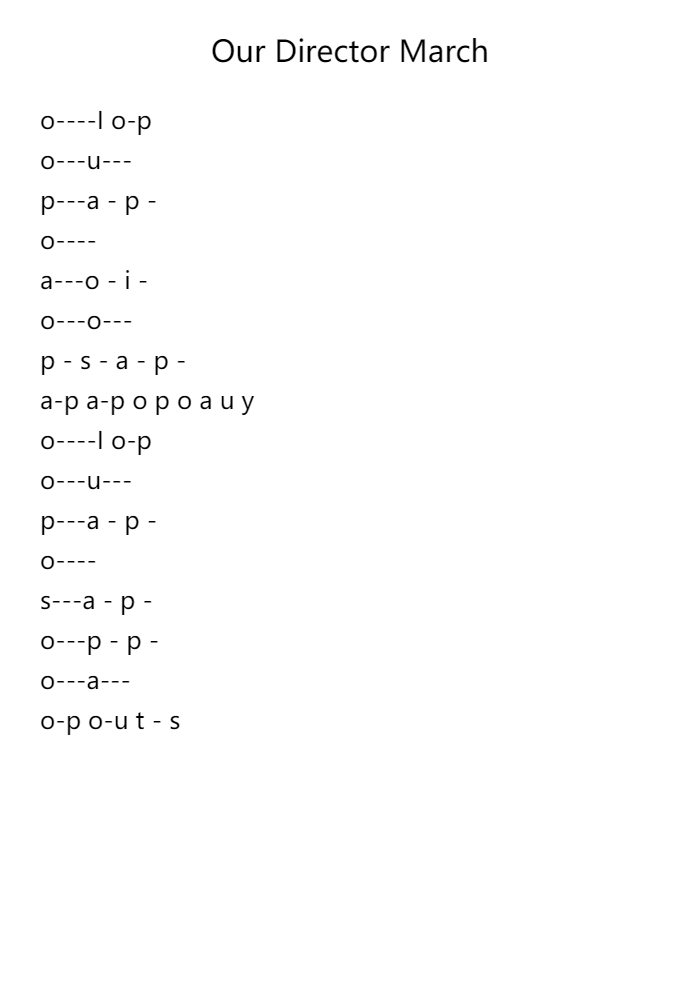 Our Director March Roblox Piano Sheet by F. E. Bigelow