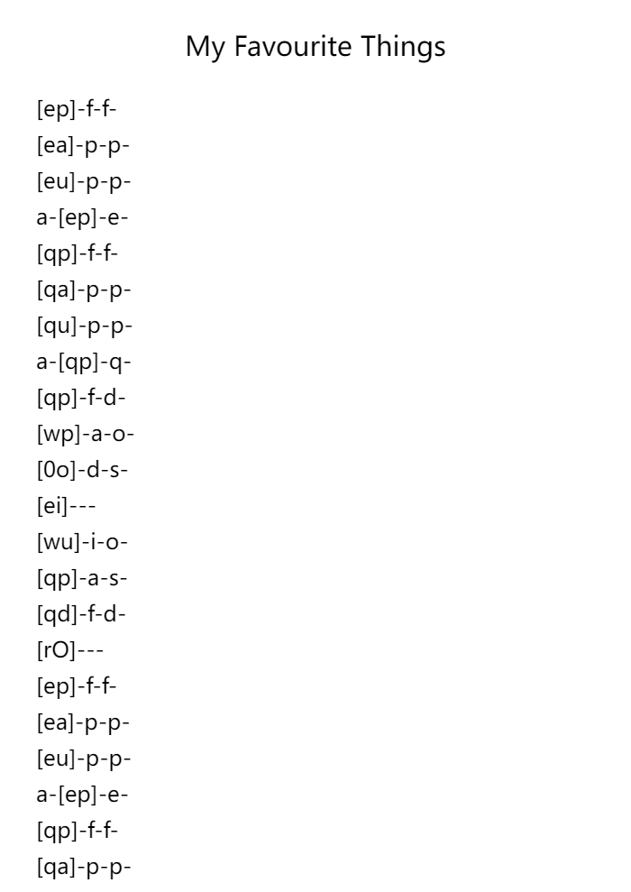 Sheet de Piano My Favourite Things Roblox por Richard Rodgers