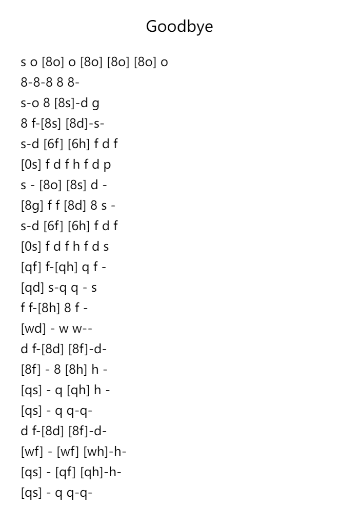Goodbye Roblox piano keyboard sheets by Audio Adrenaline-Arr.Hillstone ...