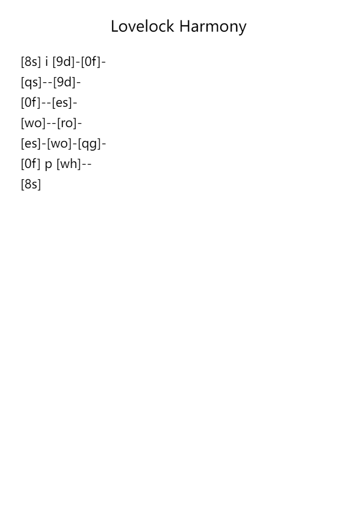 Lovelock Harmony Roblox piano keyboard sheets by Sandro Mangion-Arr ...
