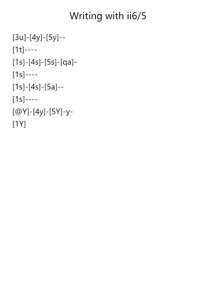 Writing with ii6/5 Roblox Piano Sheet by undefined