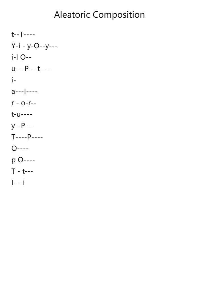 Aleatoric Composition Roblox Piano Sheet by Lucie Arsicot