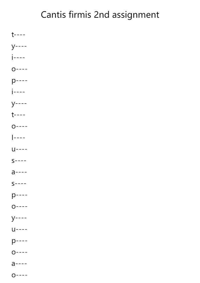 Cantis firmis 2nd assignment Roblox Piano Sheet by Tara Khan