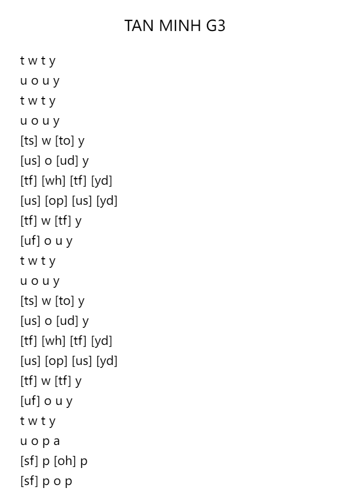 TAN MINH G3 Roblox Piano Sheet by Ahmed Adnan Saygun