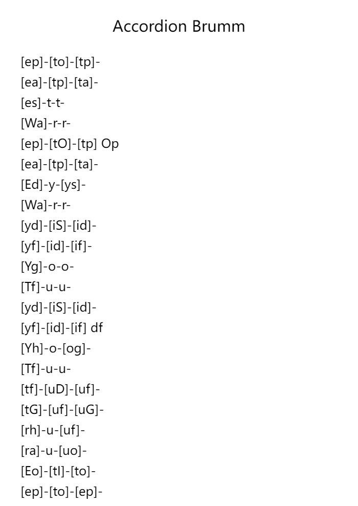 Accordion Brumm Roblox Piano Sheet by Christopher Larkin