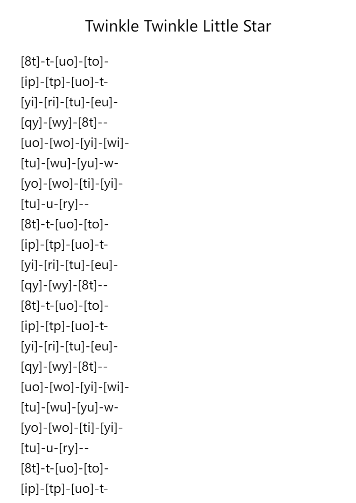 Twinkle Twinkle Little Star Hoja de Piano de Roblox por Leon van den Berg