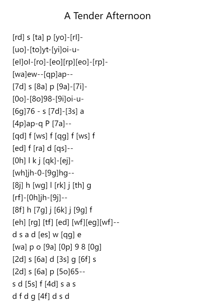 A Tender Afternoon Roblox Piano Sheet by Faithelip