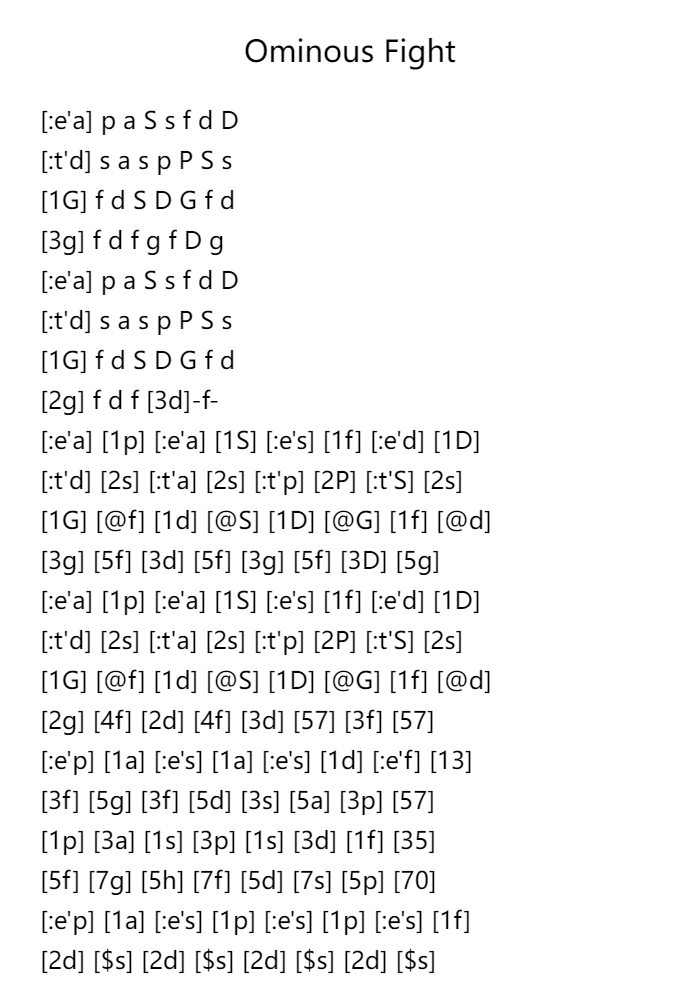 Ominous Fight Roblox Piano Sheet by hotsoursushi