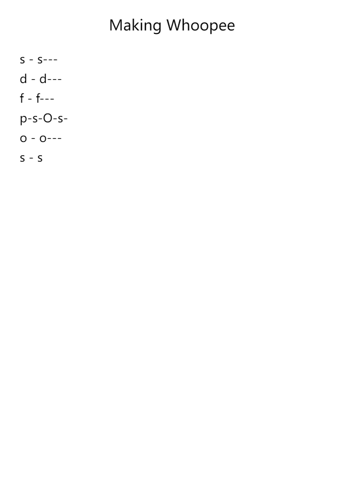 Making Whoopee Roblox Piano Sheet by Gabin
