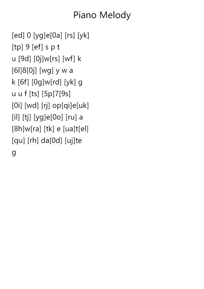 Piano Melody Roblox Piano Sheet by Alexandra Mars