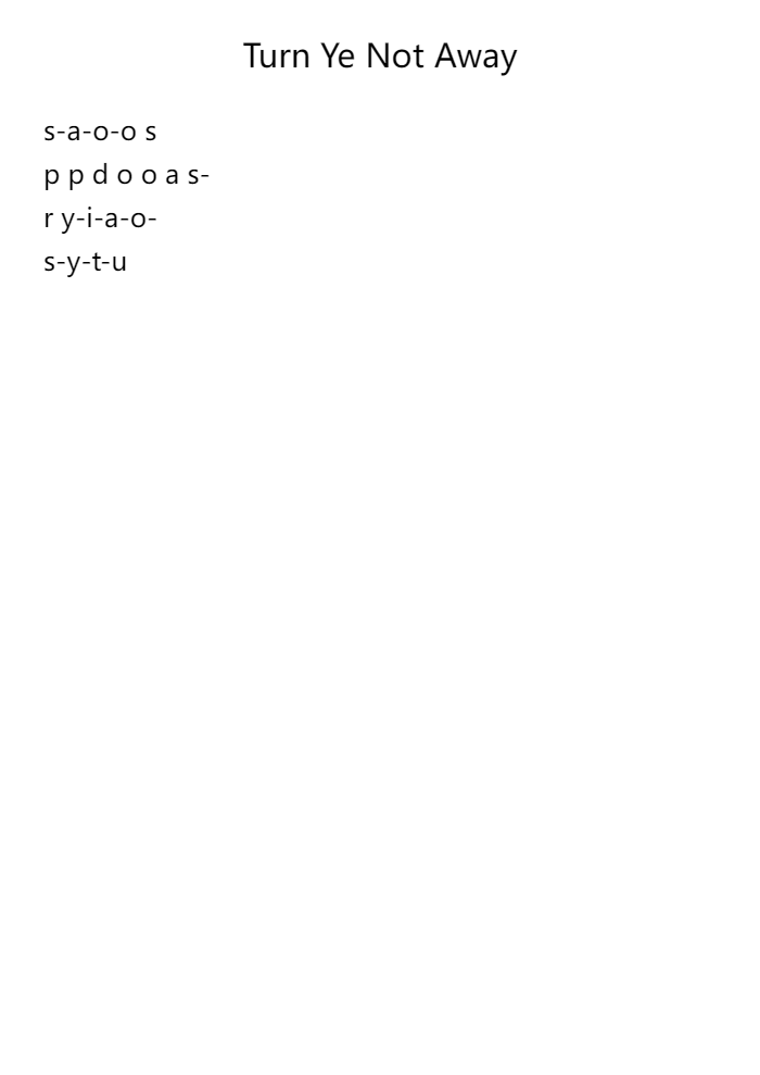 Turn Ye Not Away Roblox Piano Sheet by undefined