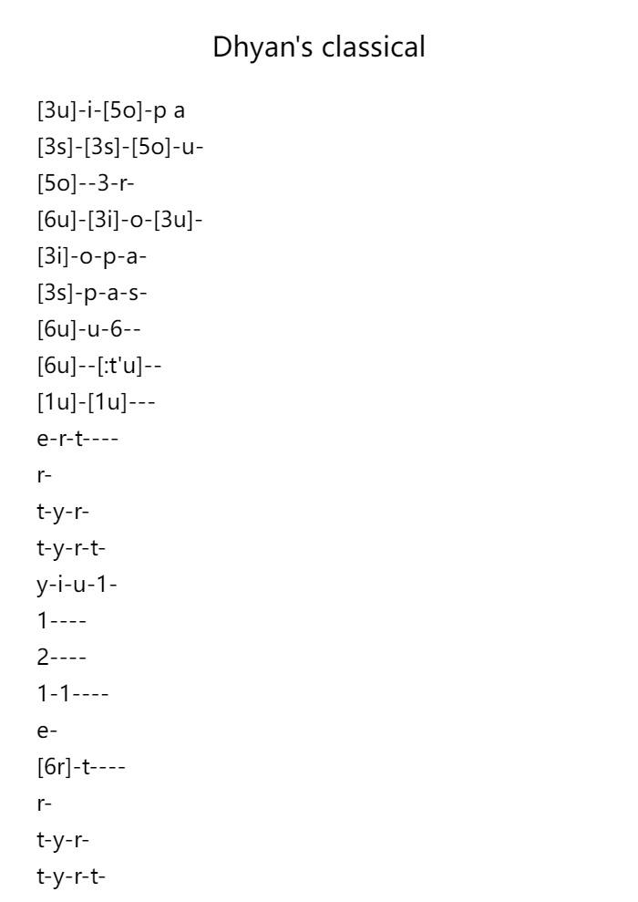 Dhyan's classical Roblox Piano Sheet by Dhyanesh Raghavan
