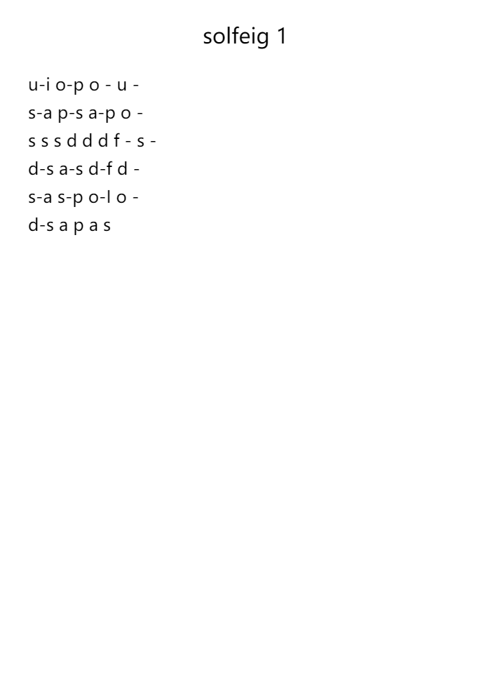 solfeig 1 Roblox Piano Sheet by Bernat Gascó