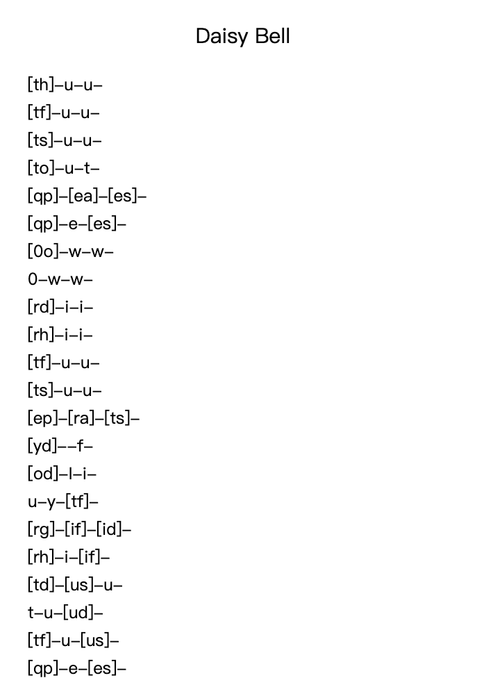 Daisy Bell Roblox Piano Sheet by Harry Dacre