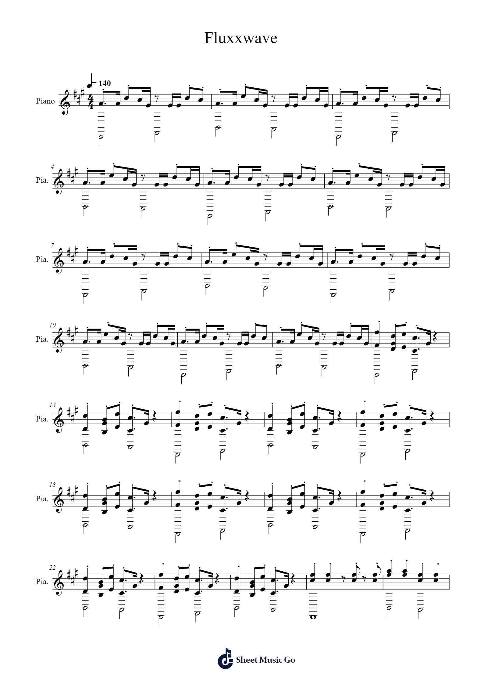 Fluxxwave Sheet Music by Clovis Reyes-Arr.Virgreg