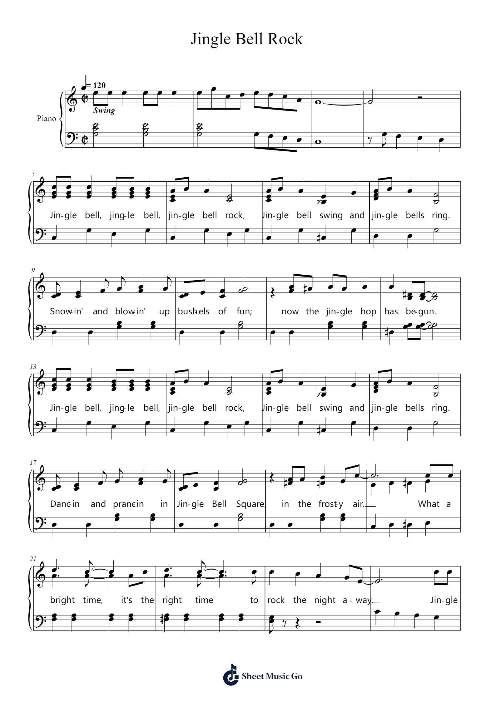 Jingle Bell Rock Spartito di Bobby Helms-Arr.Warges Morestone