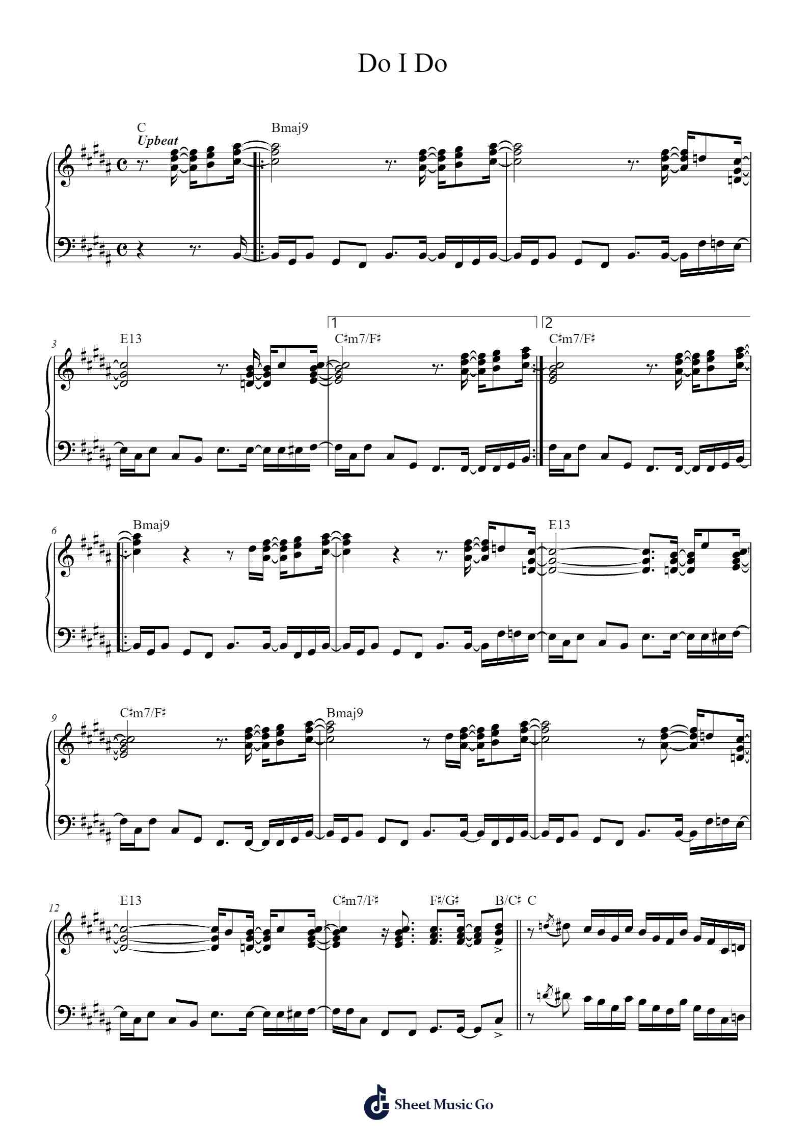 Do I Do Sheet Music by Stevie Wonder-Arr.Mickmin