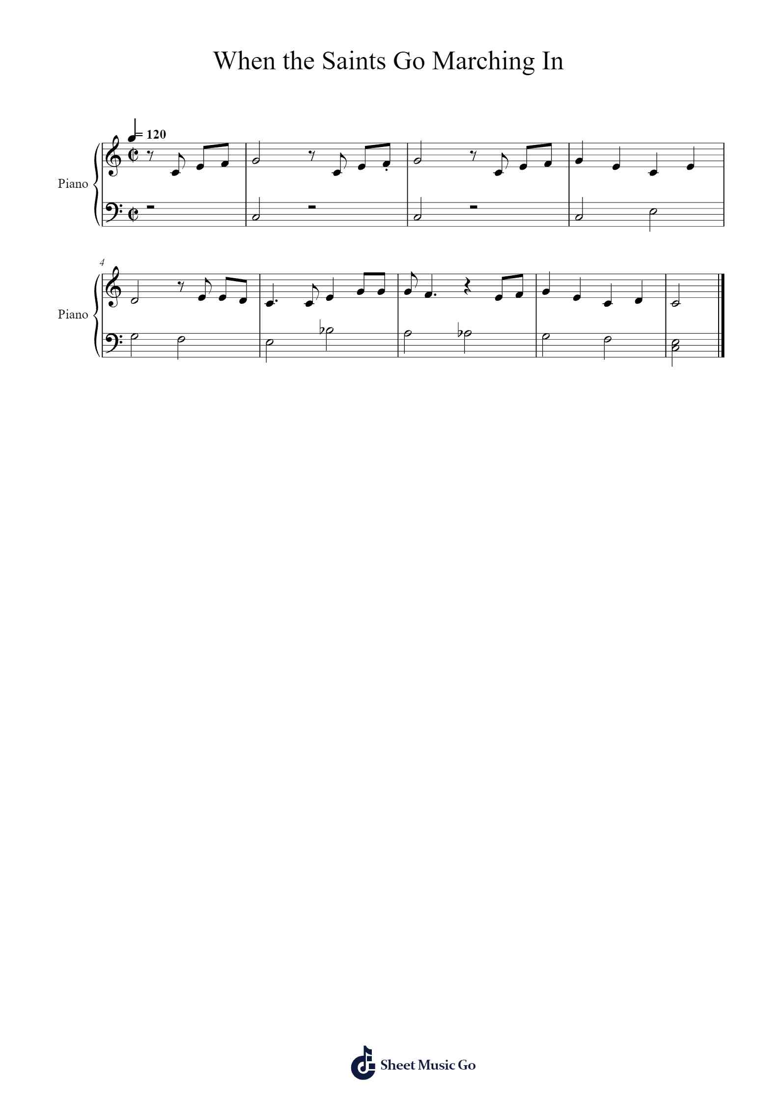 When the Saints Go Marching In Sheet Music by James M. Black-Arr.Thoclare