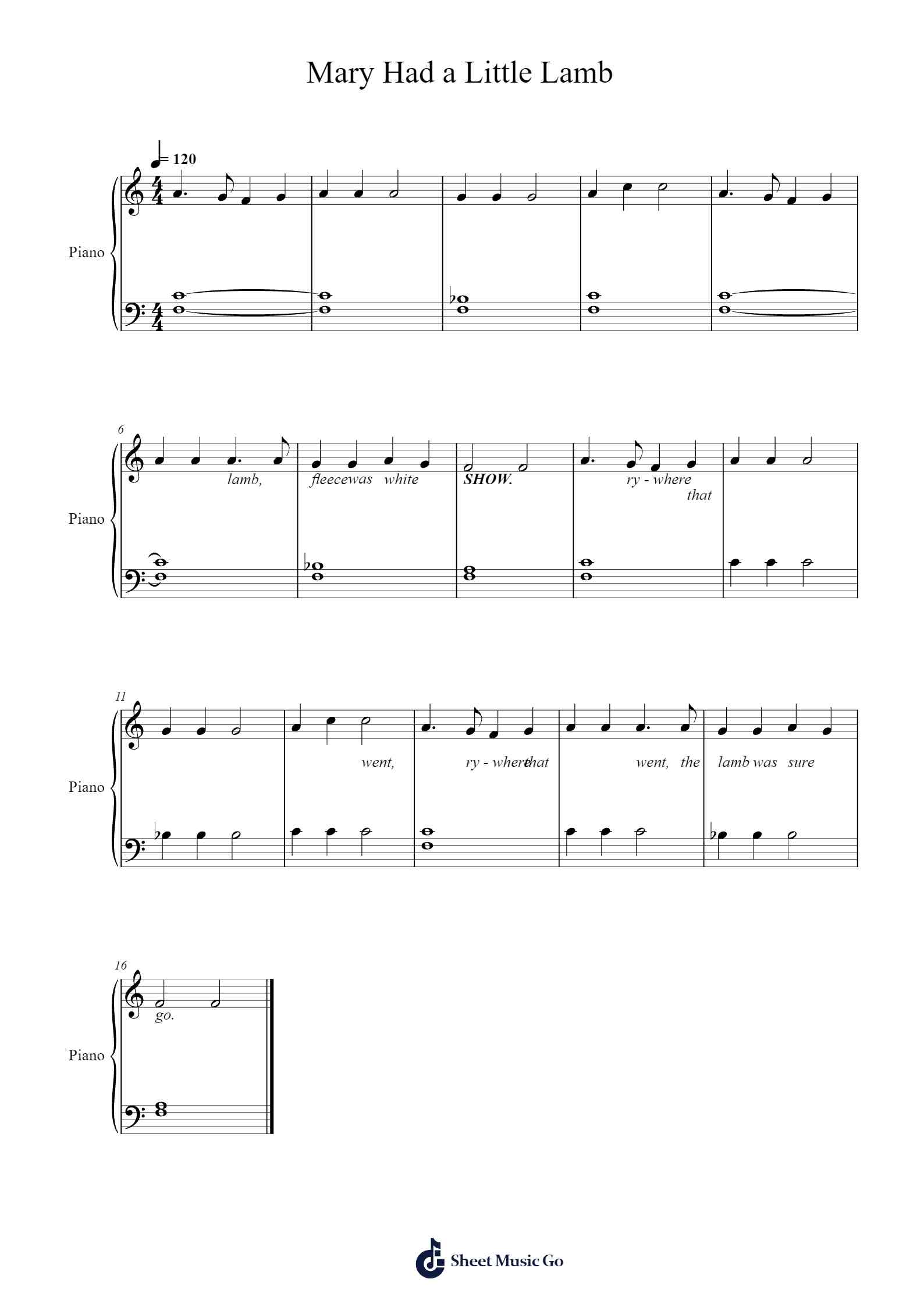 How to Play Mary Had a Little Lamb by American Traditional - Beginner ...