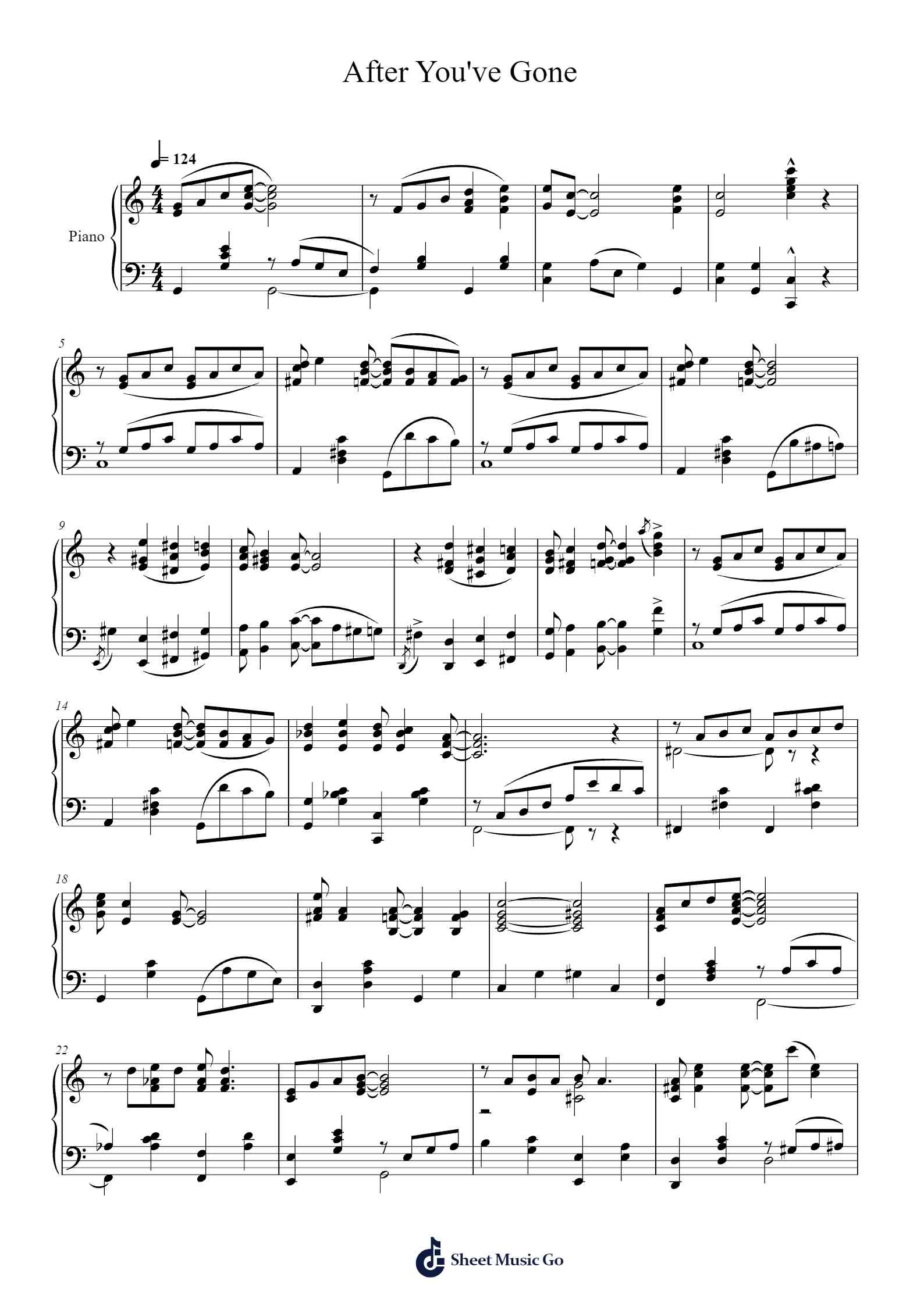 Gone Angels Sheet Music by Mili-Arr.Chrisboyd Crosean