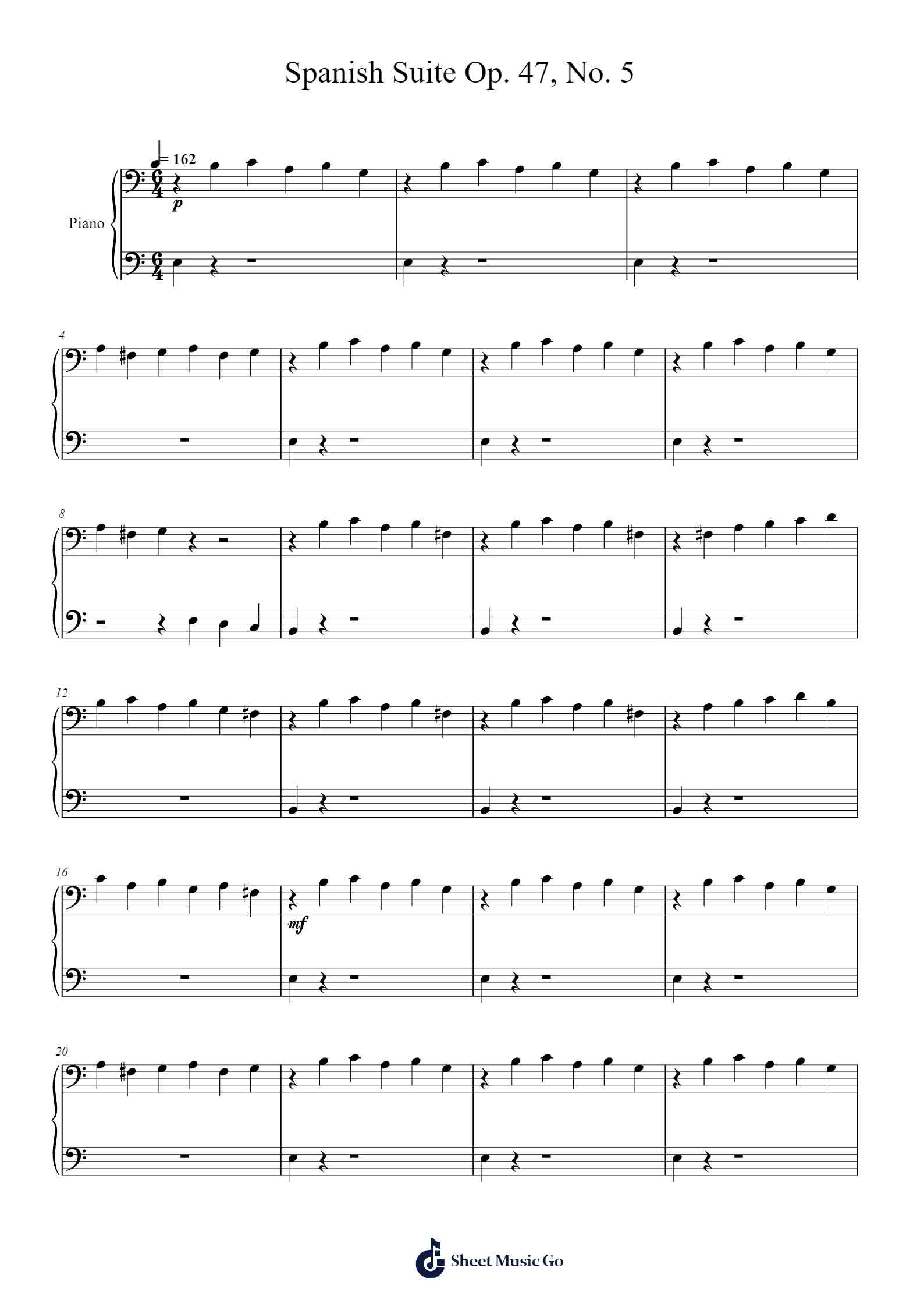 Spain Sheet Music by Chick Corea-Arr.Ossweet