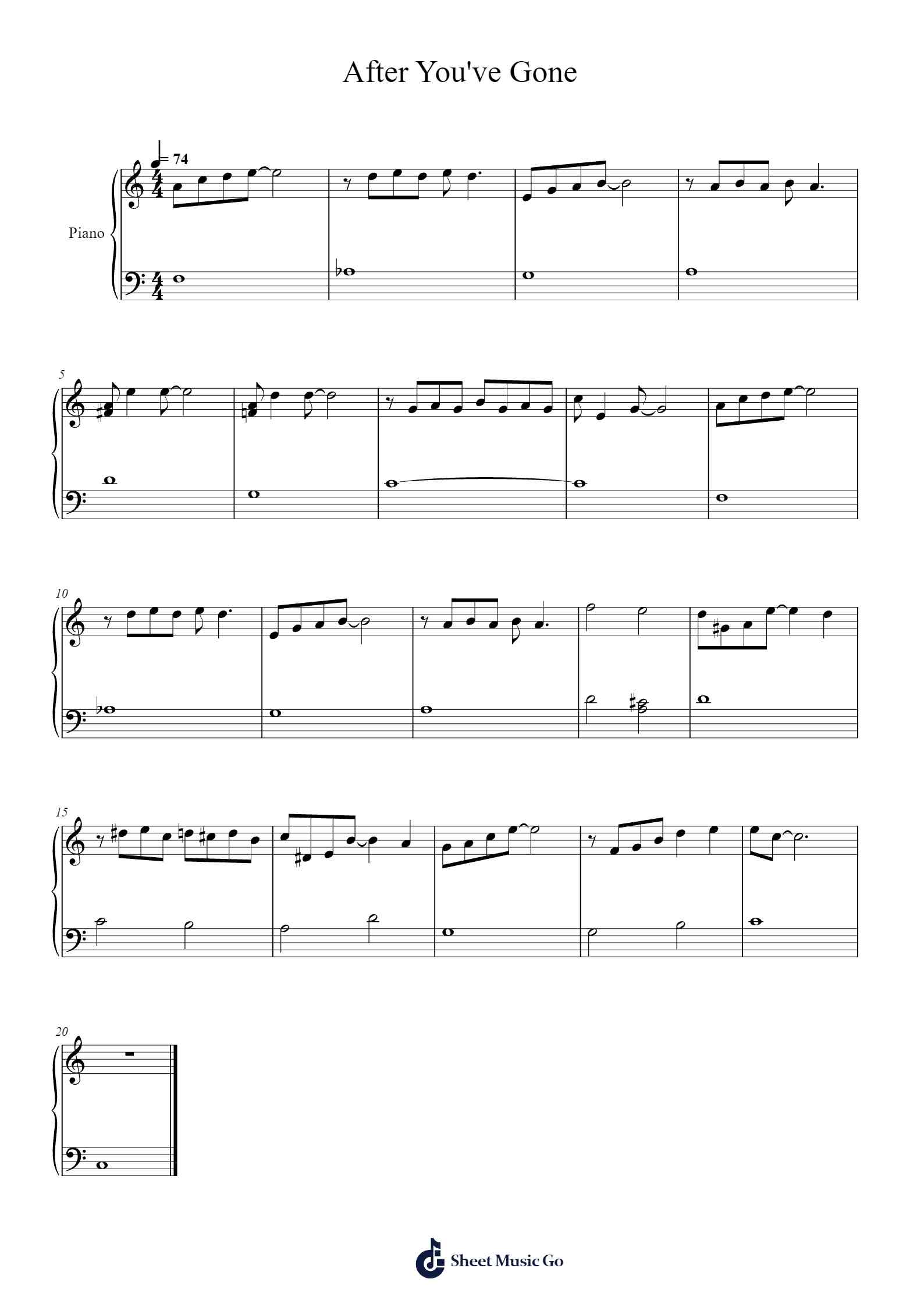 Gone Angels Sheet Music by Mili-Arr.Chrisboyd Crosean