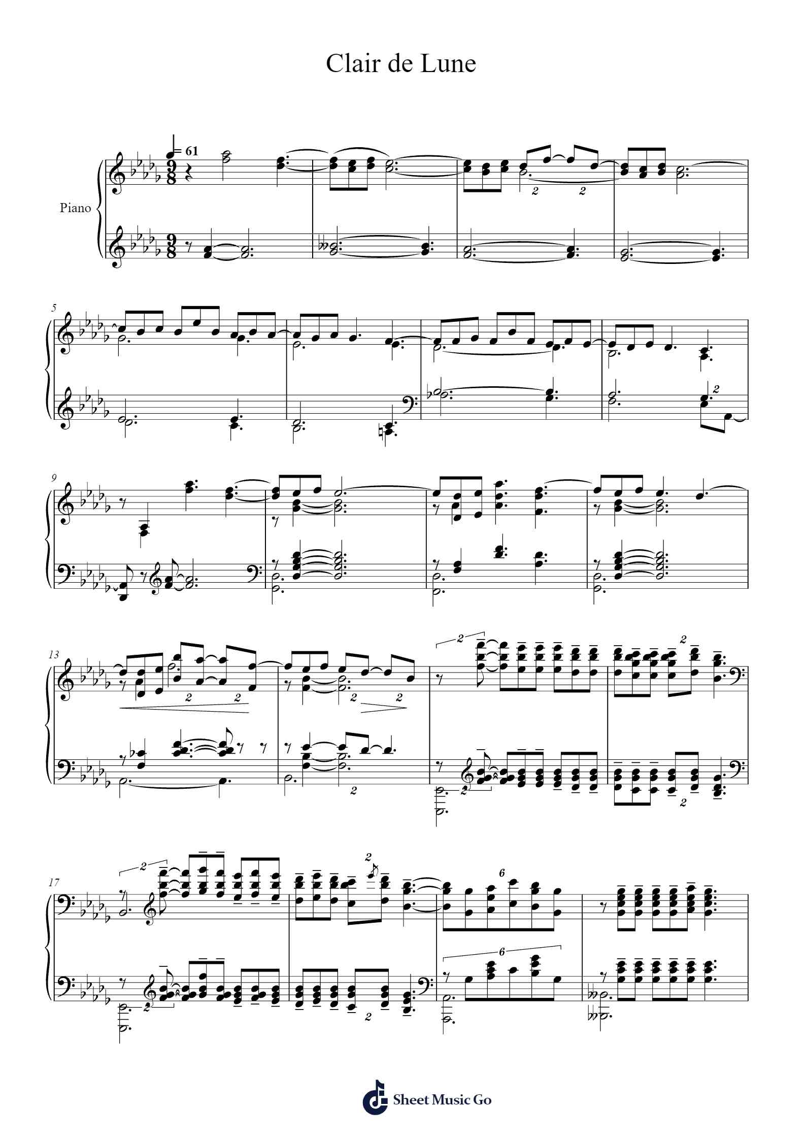How to Play Clair de Lune by Claude Debussy - Beginner Piano Lessons ...