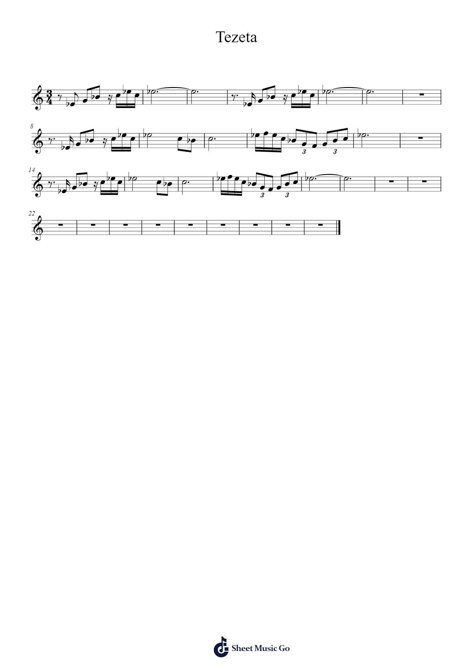 Tezeta Sheet Music by Mulatu Astatqe-Arr.Kyletus Stanchloe