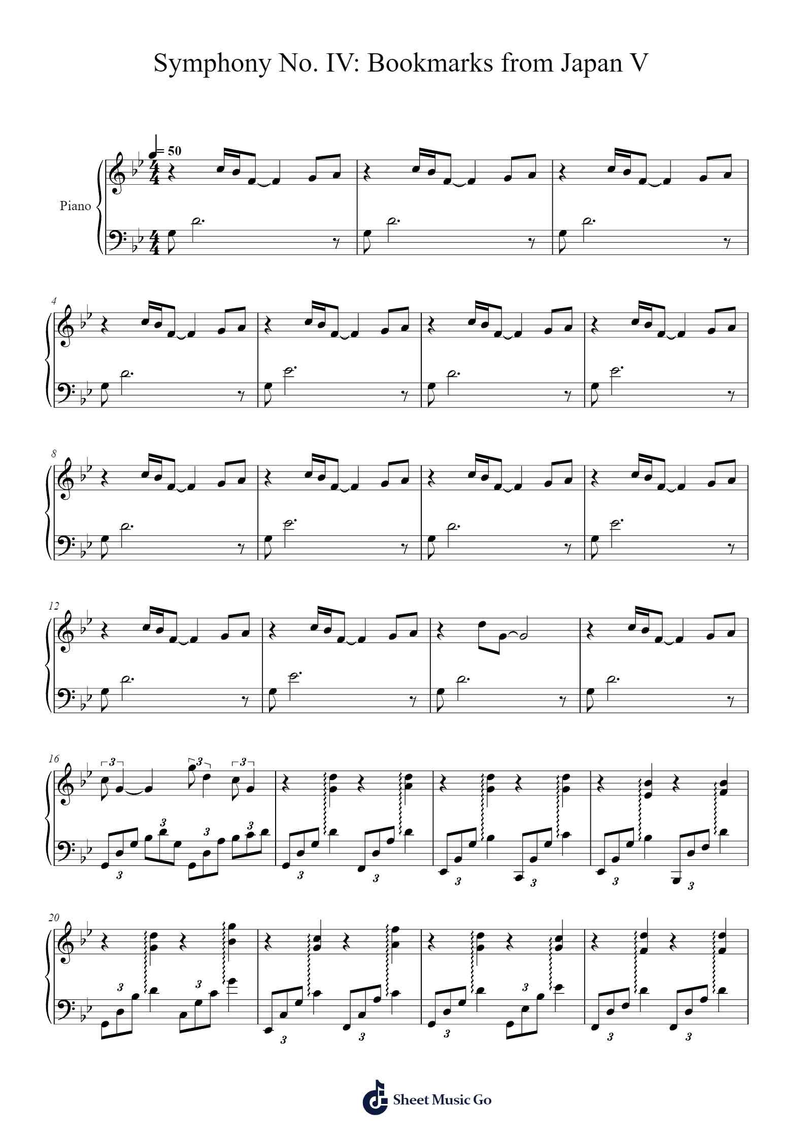 Symphony No. IV: Bookmarks from Japan V Sheet Music by Julie Giroux-Arr ...