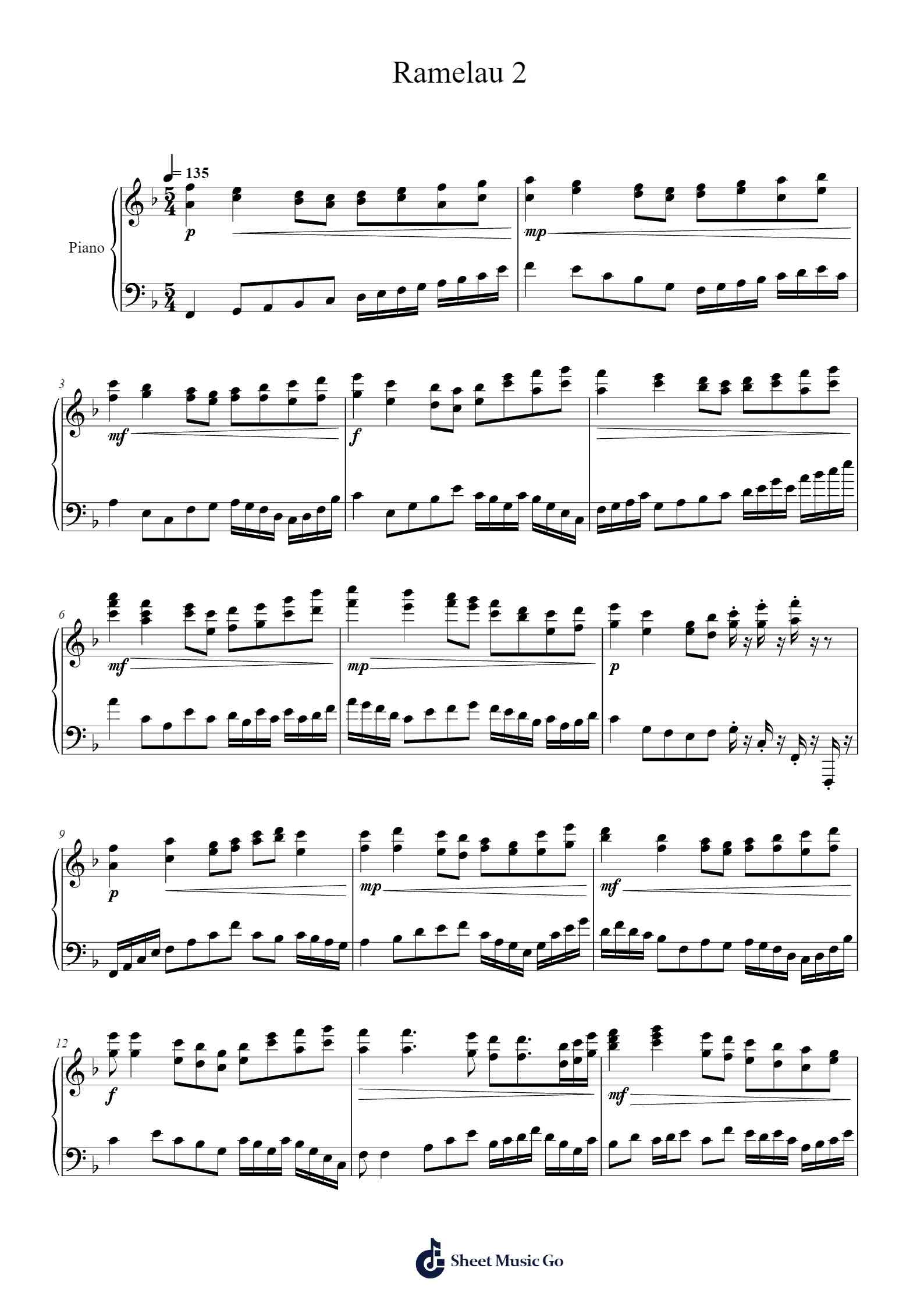 Partitura de Ramelau 2 de Jorriel Toursnoah - Arreglada por Brucefe Payjim