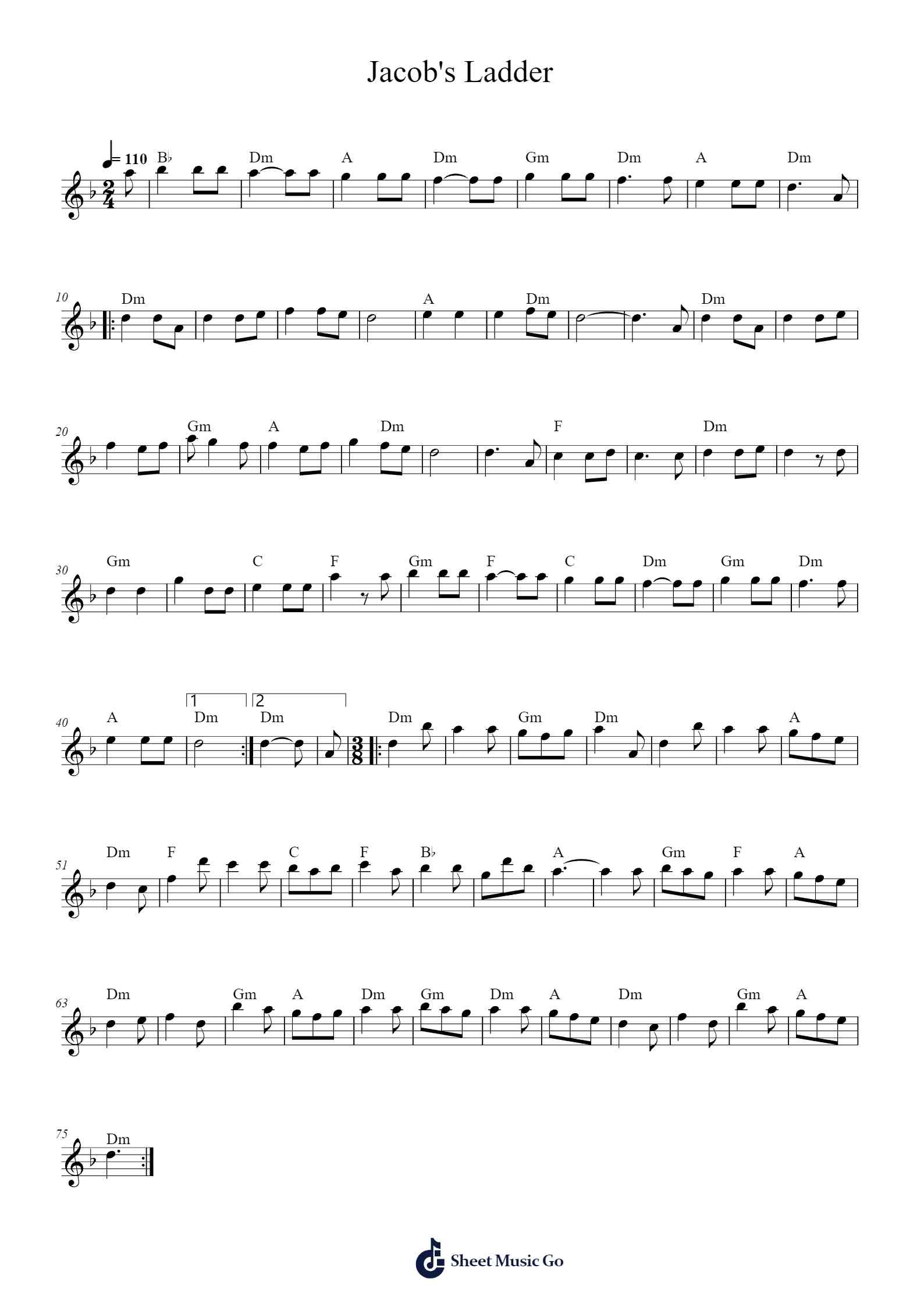 Jacob's Ladder Partitura por Misc tunes - Arr. Ossweet