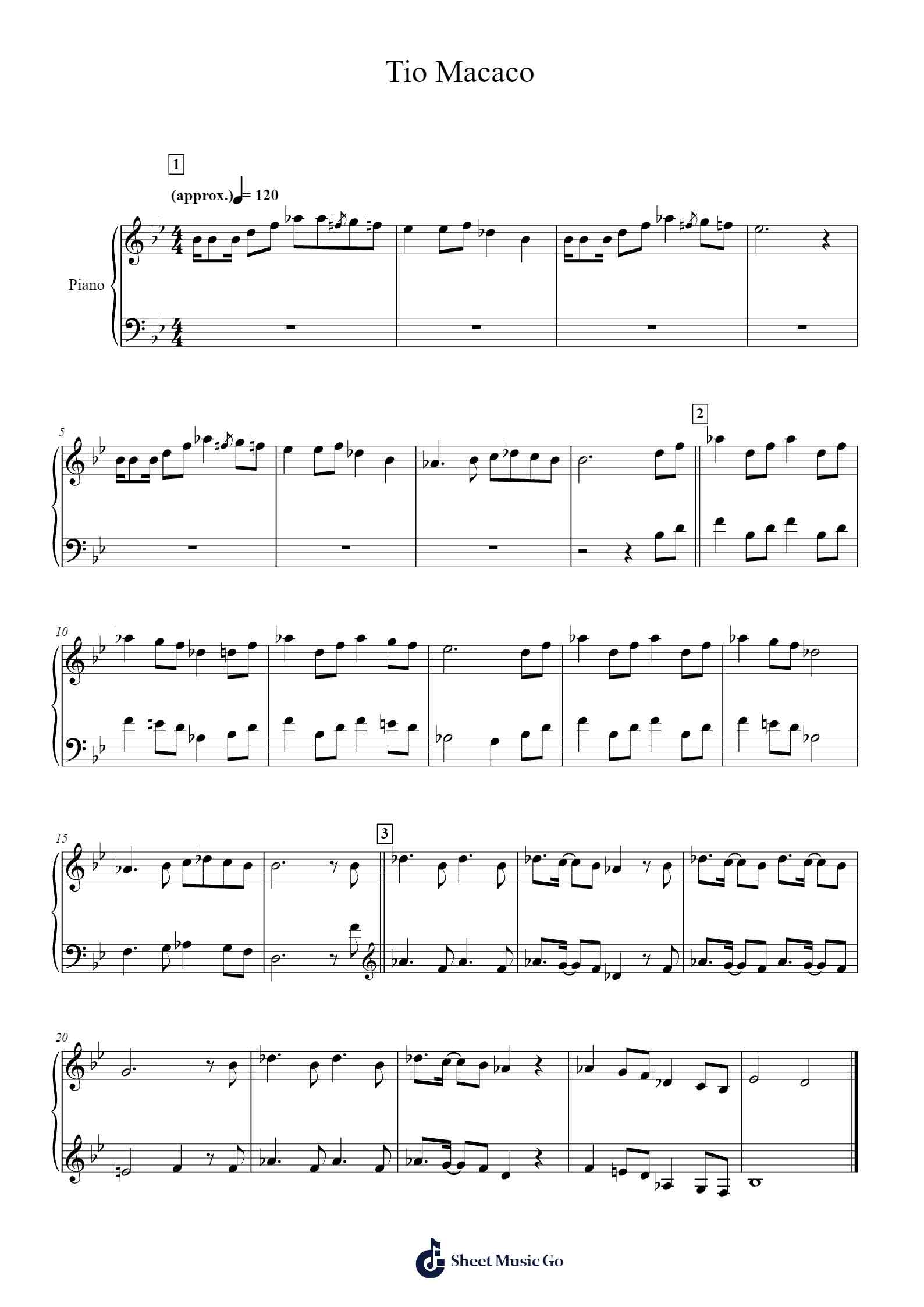 Tio Macaco Sheet Music by Michael League-Arr.Zaharte Whlith