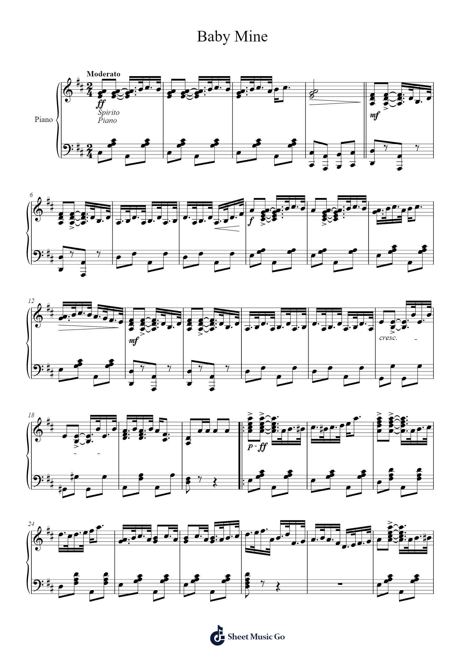 Baby Mine Sheet Music by George Botsford-Arr.Phillen Gillpont